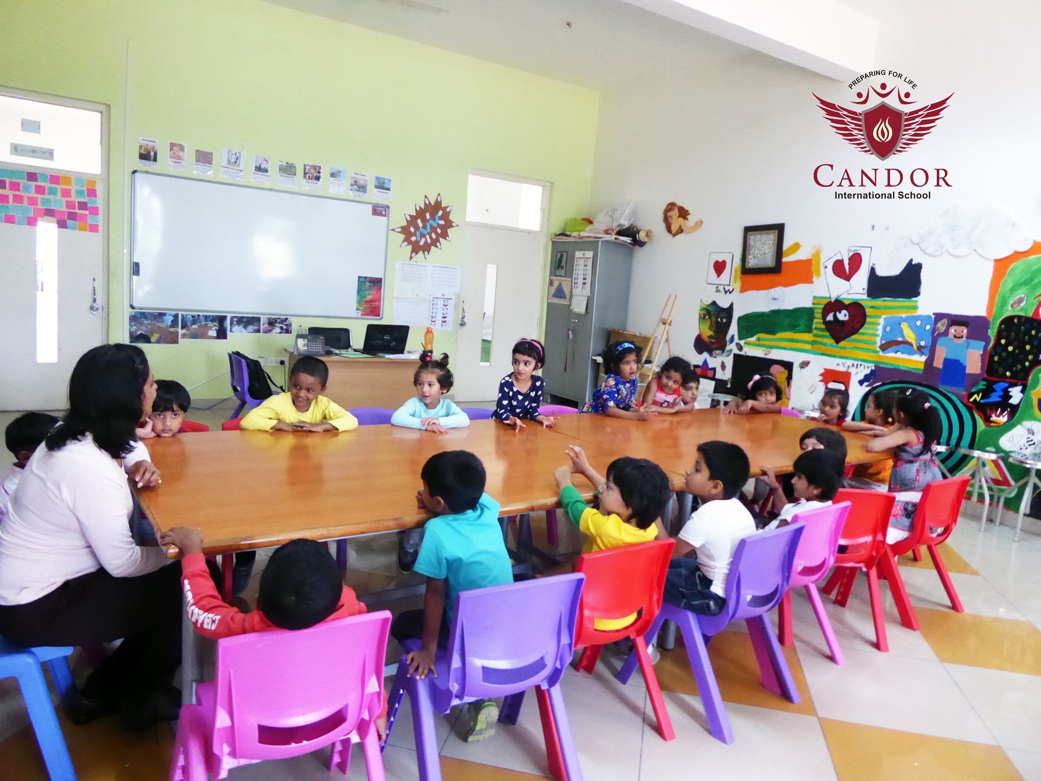 Candor International School - K2 Students introductory class in Art ...